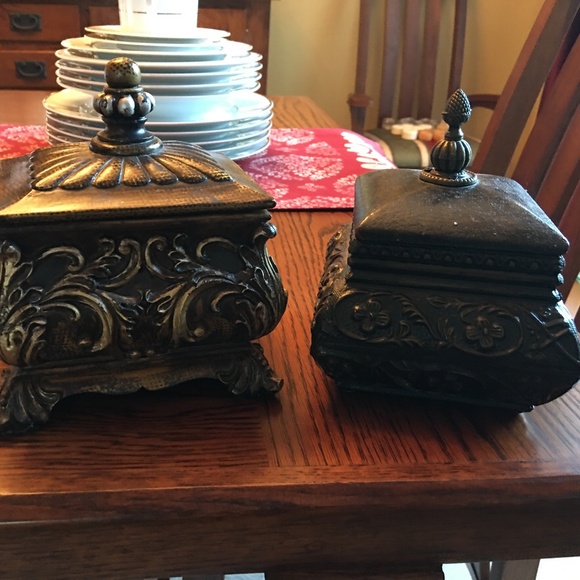 Accents | Two Small Decorative Boxes With Lids | Poshmark